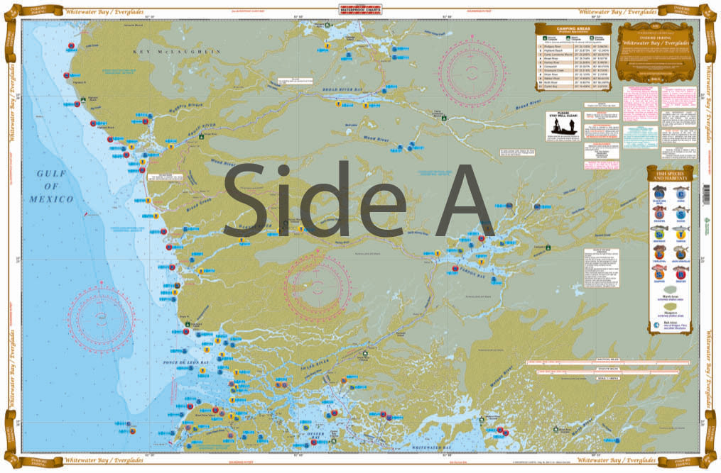 Waterproof Chart - Inshore Fishing Chart - Whitewater Bay / Everglades ...